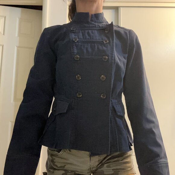 Mossimo Supply Co. | Jackets & Coats | Mossimo Blue Military Style ...